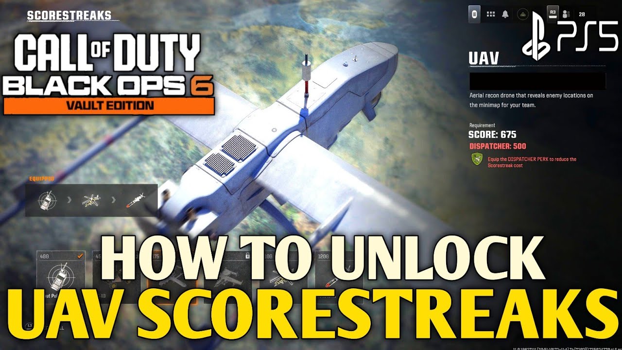 How to Unlock UAV Scorestreak BLACK OPS 6 UAV Unlock | How to Get UAV BO6 UAV Scorestreak Unlock ...