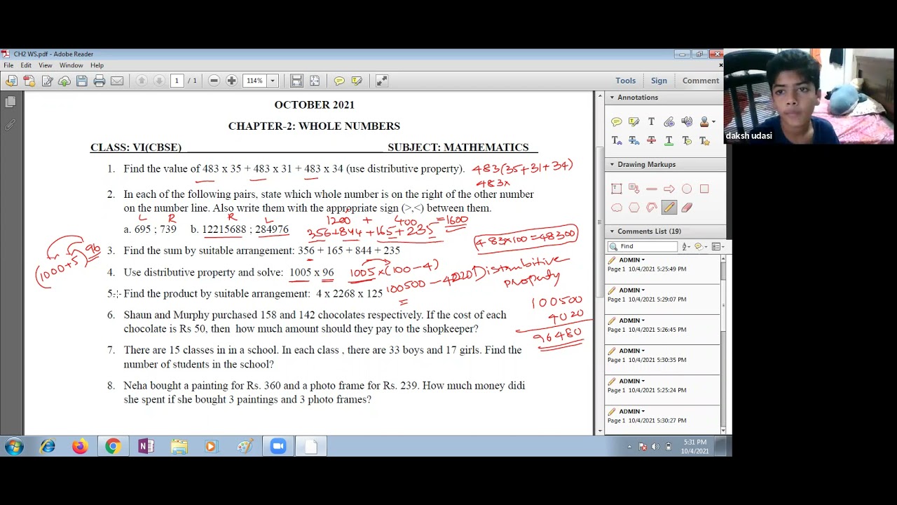 CBSE CLASS 6 MATHEMATICS COMPARING FRACTIONS SESSION 4 DATED 04 10 2021 2021 - YouTube