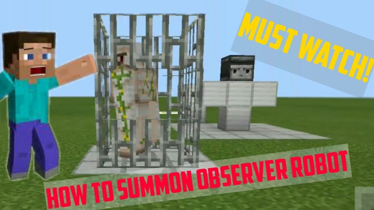 "So i summon Observer robot with my machine i build" | Minecraft Addon ...