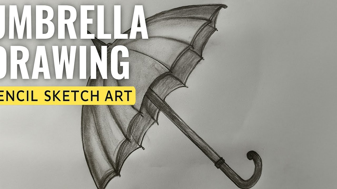 Realistic Umbrella Drawing | Pencil Sketch Tutorial for Beginners - YouTube