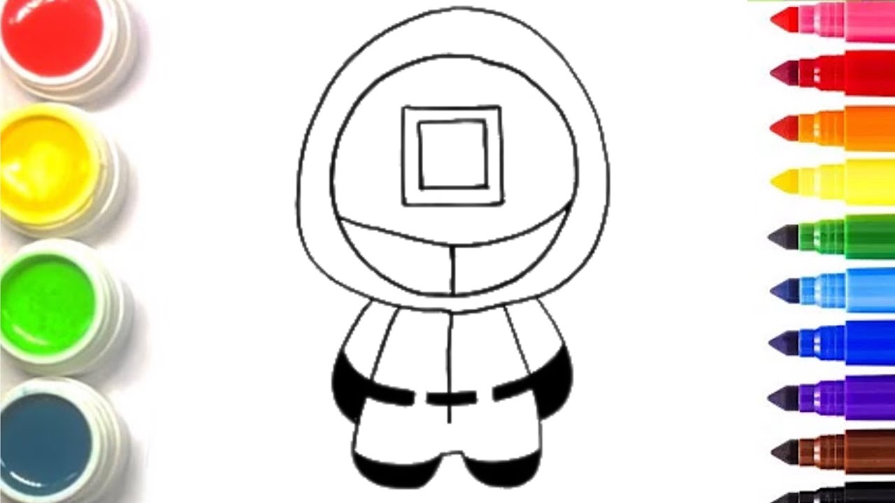 Easy Squid Game Drawing, Step-by-Step How to Draw Squid Game Workers ...