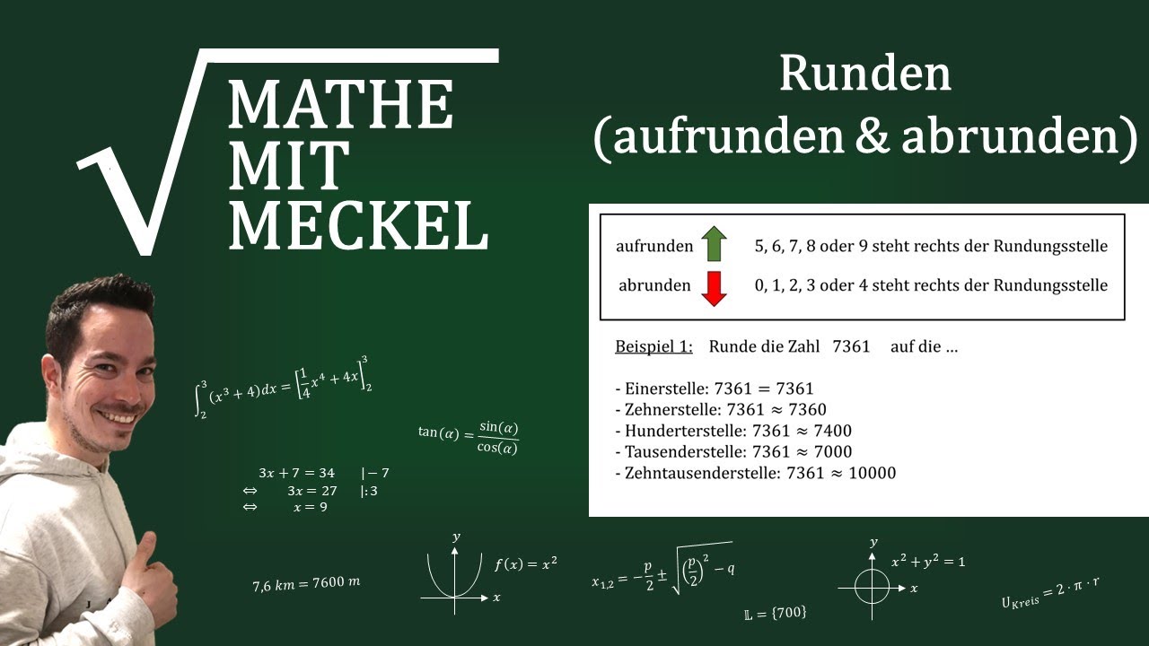 Runden (aufrunden & abrunden) | MatheMitMeckel macht's möglich! - YouTube
