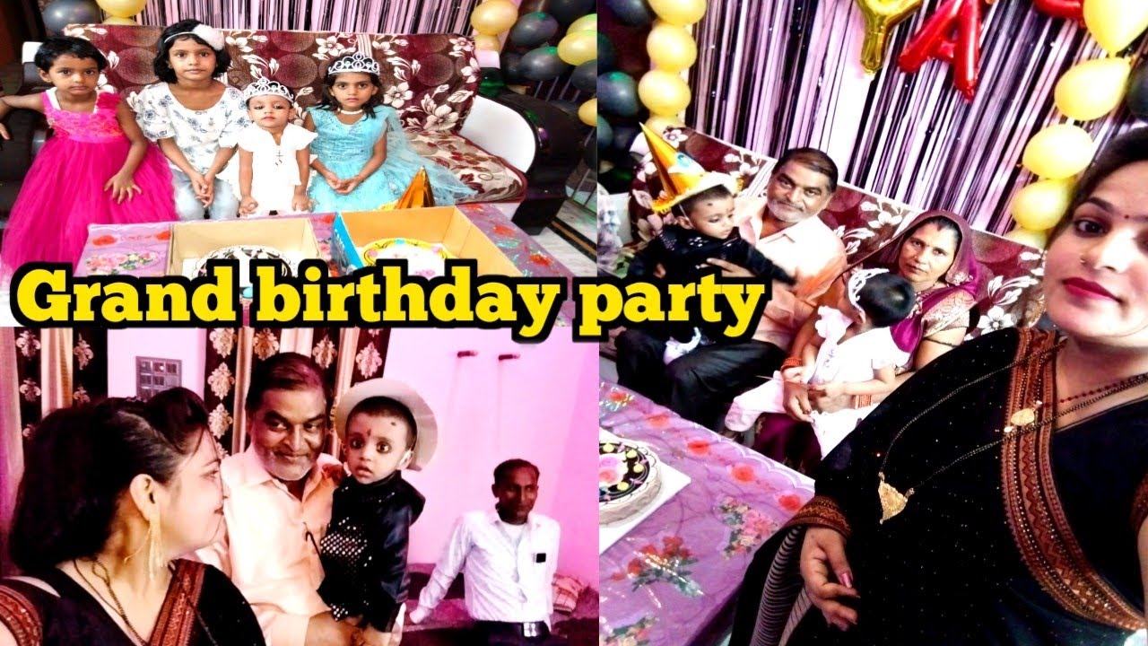 Grand birthday party full vlog🎉विराट और सौम्या का बर्थडे इतना धूमधाम से ...