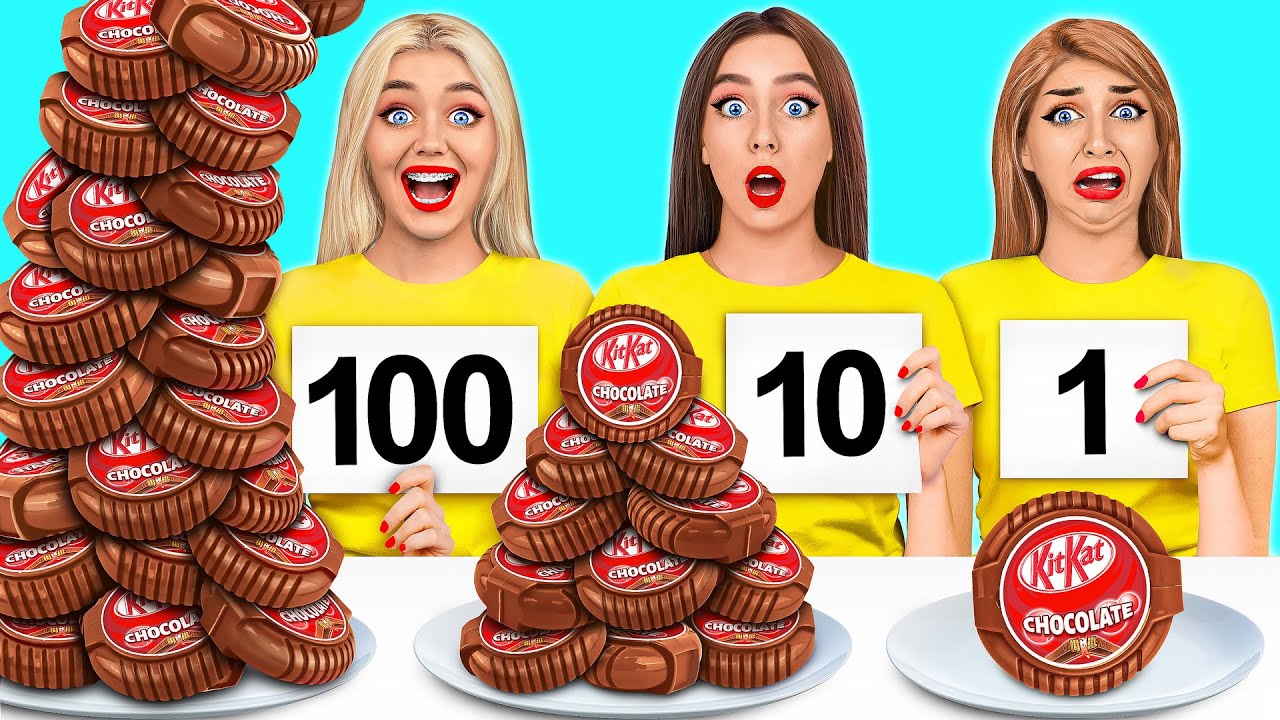 100 Layers of Food Challenge #5 100 개의 음식 층 Multi DO Food 다 마 - YouTube