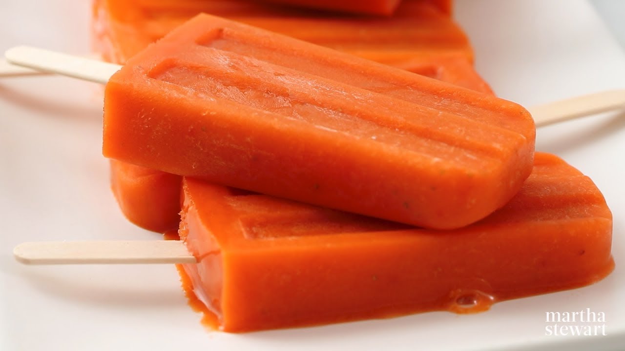 Carrot-Ginger Pops - Martha Stewart - YouTube