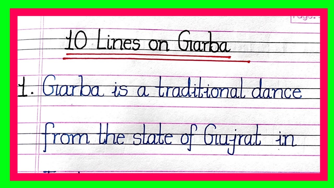 10 lines on Garba | Essay on Garba dance | Essay on traditional dance ...