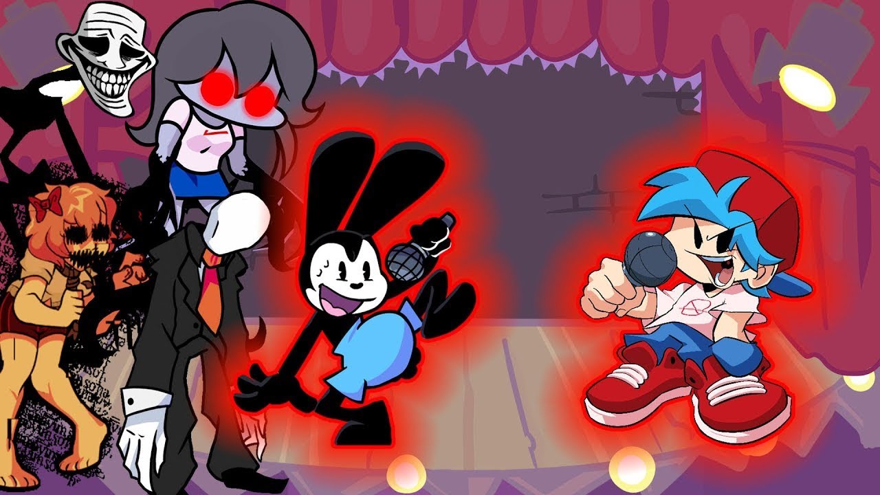 FNF Rabbit's Luck But Different Characters Sing It 🎵 Everyone Sings ...