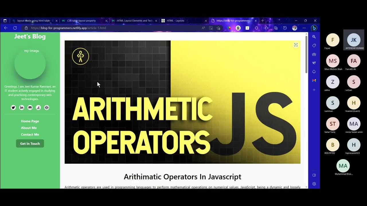 9-CSS Session 4 - Mini Project,Float,Clear,What Is Layout Of A Website-HTML CSS Course Session ...