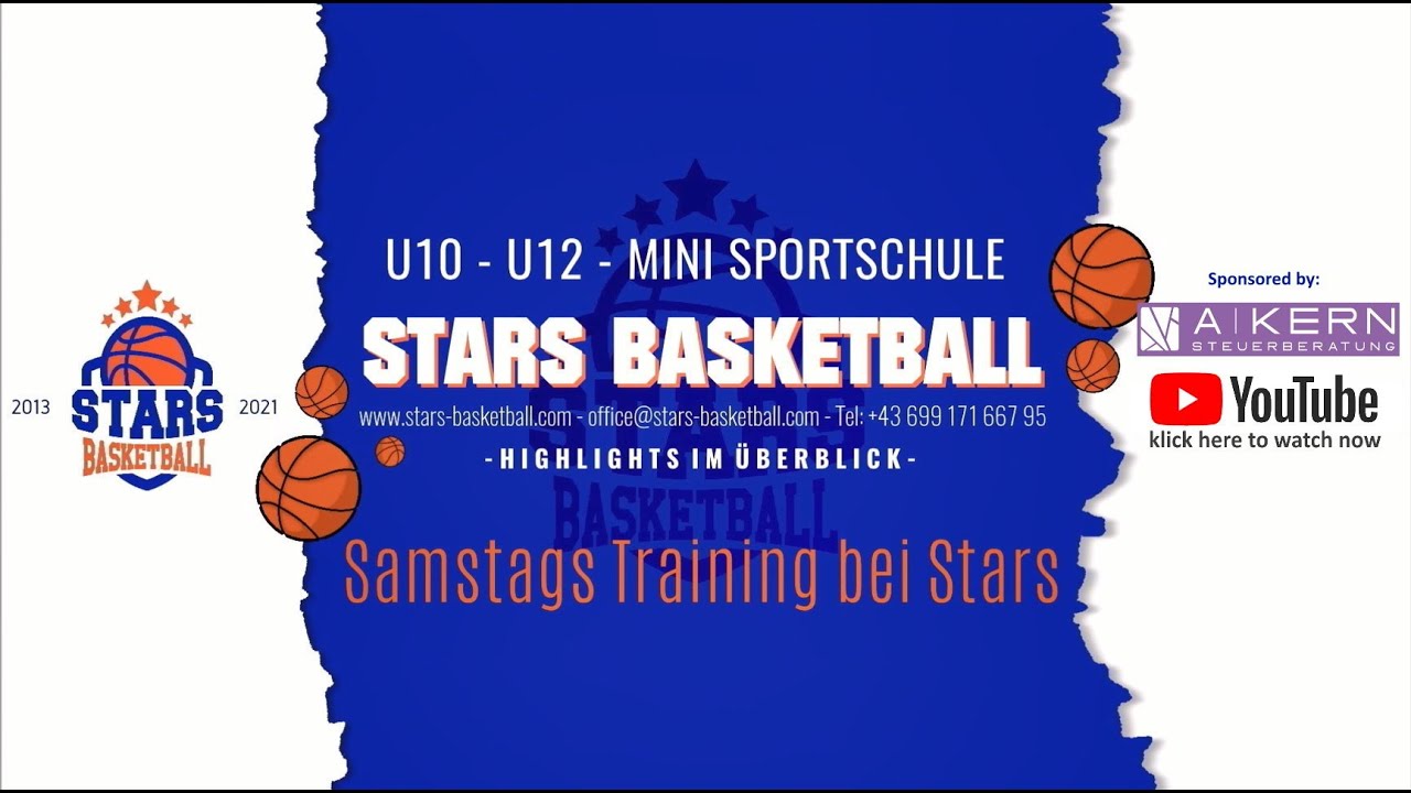 Samstags Training bei STARS BASKETBALL -SAISON 2021/22- - YouTube