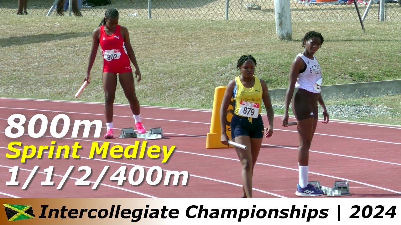 Utech Runs Away With the Women 800m Sprint Medley | Intercol Champs ...