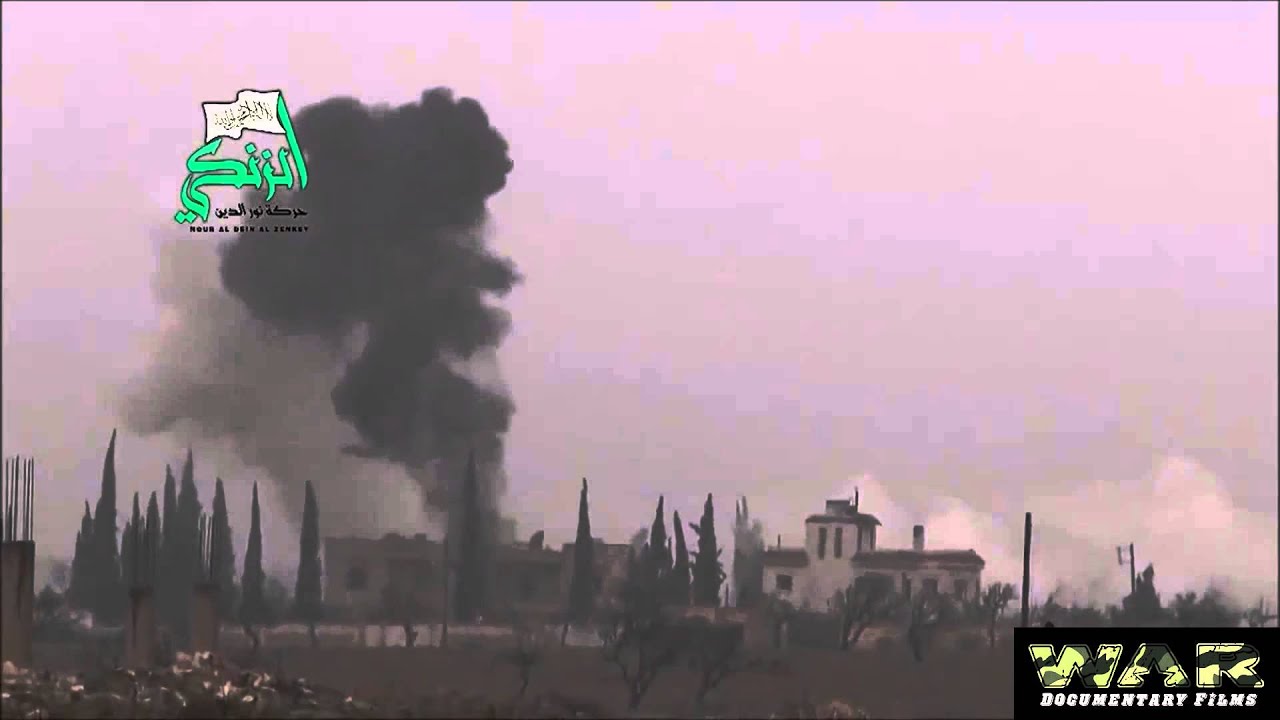 Syrian Mortar Hits ATGM - YouTube