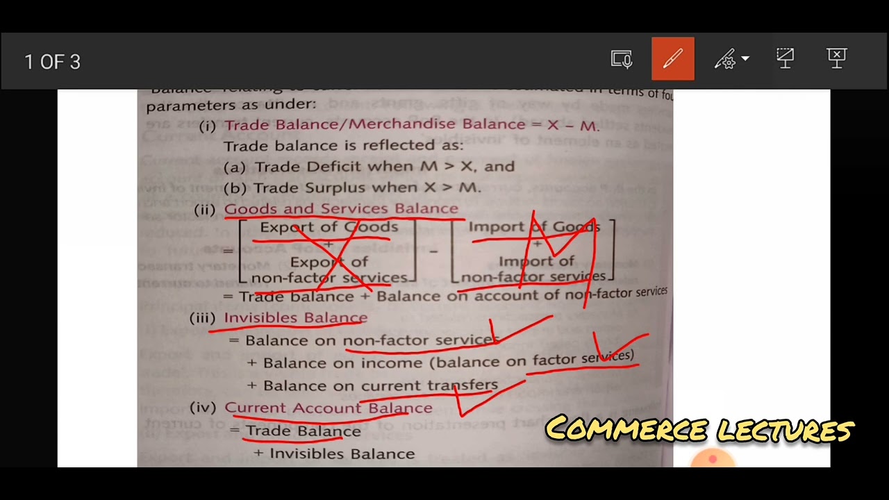 estimation of balance related to current account || class 12 ...