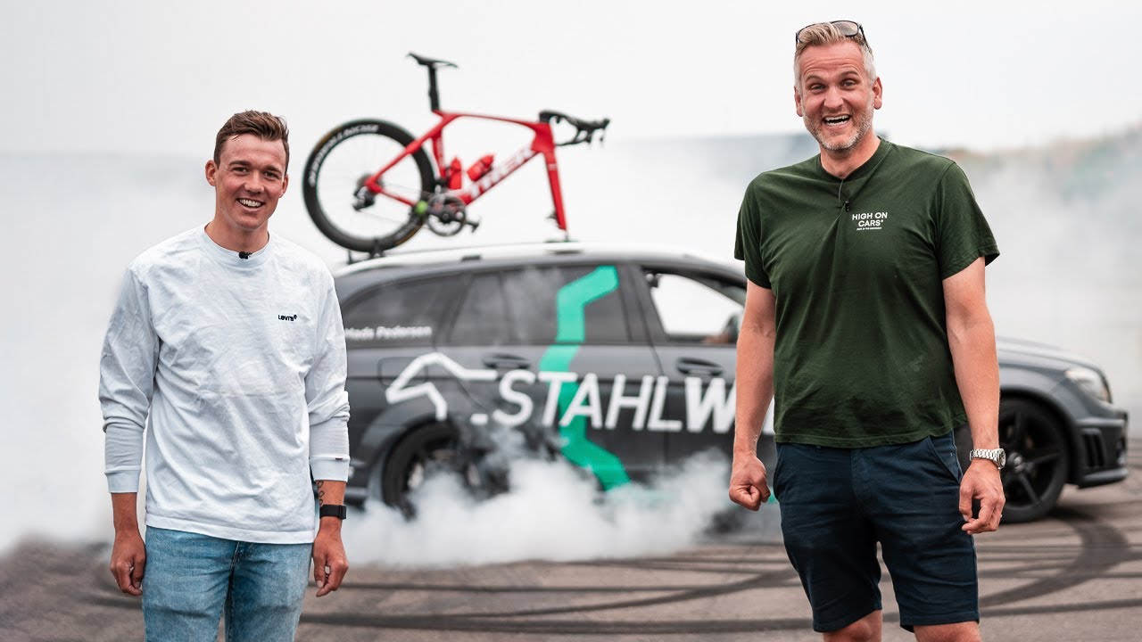 Cykelrytter vs. AMG?! | Mads Pedersen udfordres på banen - YouTube