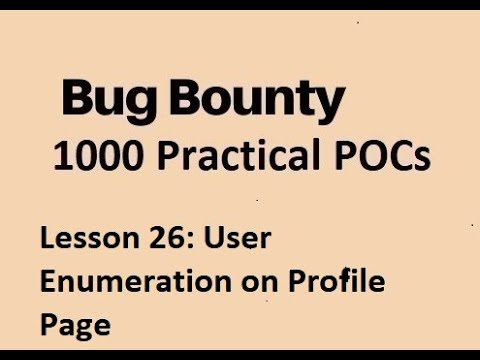 User Enumeration Attack | User Enumeration Profile Page Attack | User ...