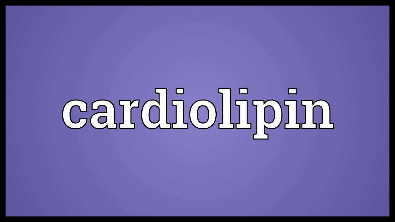 Cardiolipin Meaning - YouTube