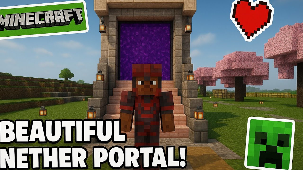I BUILD AN BEAUTIFUL NETHER PORTAL 😍 IN KG SMP - YouTube