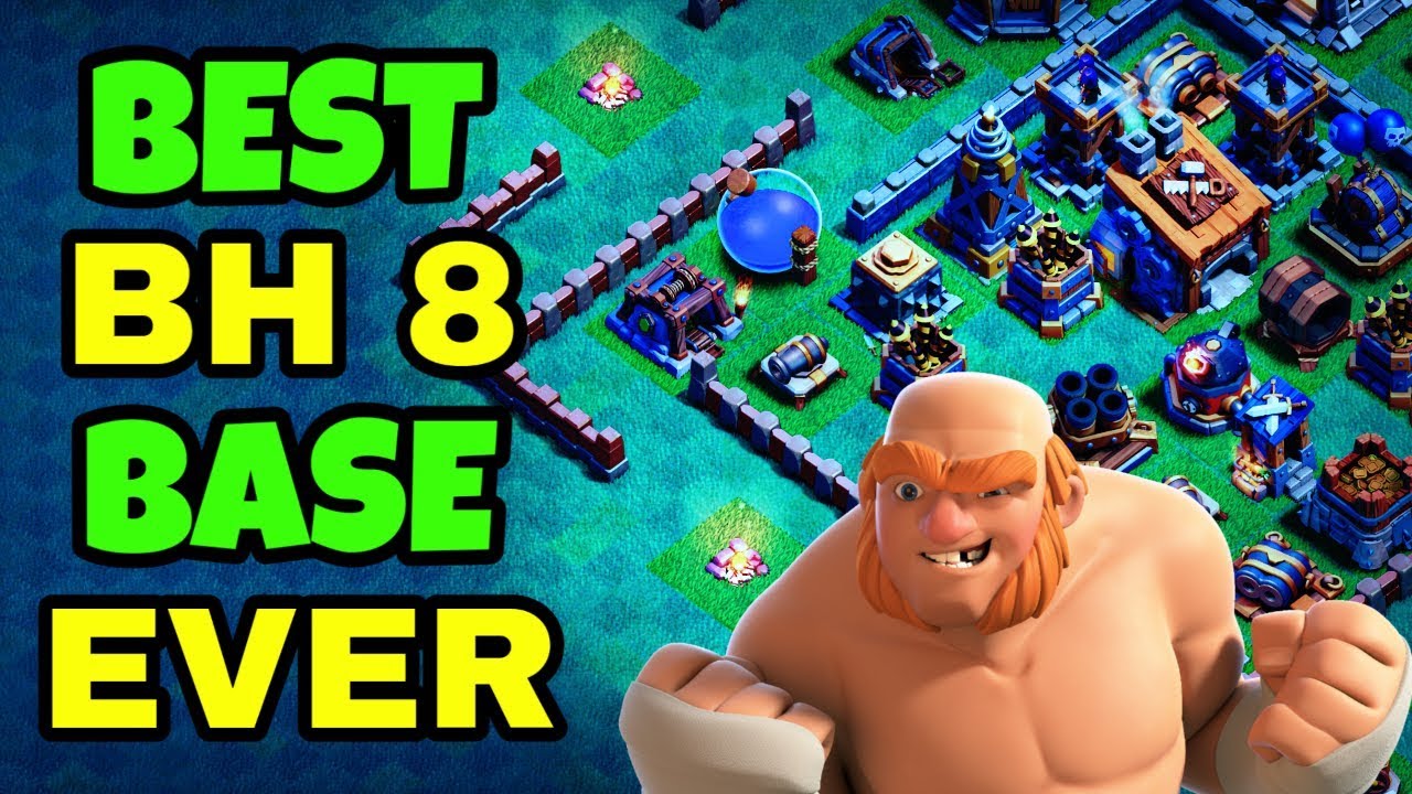BEST BH8 BASE LAYOUT WITH REPLAY | BUILDER HALL 8 BEST BASE IN COC ...