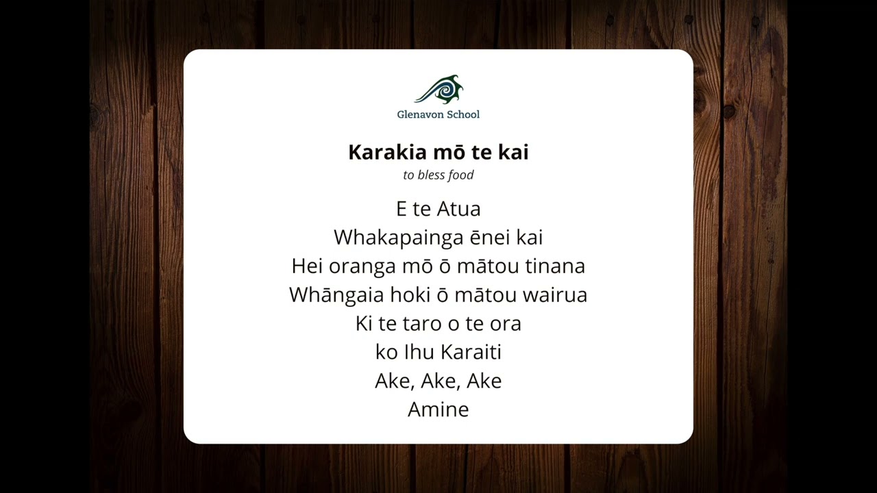 Karakia mō te kai - YouTube