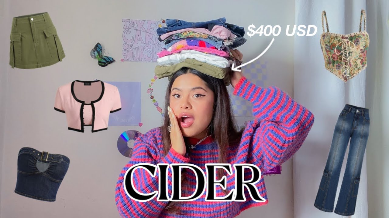 PROBANDO $8,000 DE ROPA CIDER cider try-on haul - YouTube