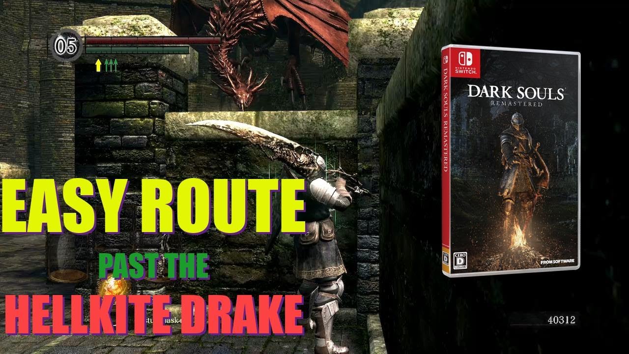 How to EASILY run past the HELLKITE DRAKE | Dark Souls Remastered - YouTube