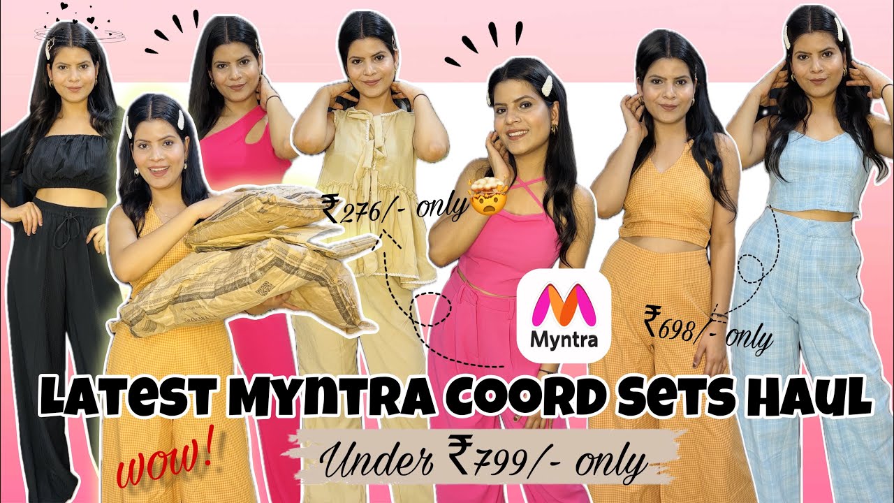 *Latest* MYNTRA Coord Sets Haul ️😍Myntra TryOn Haul| Coord Sets Haul ...