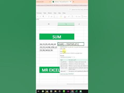 Excel Tutorial: Summing Numbers with Commas in Excel Made Simple! - YouTube