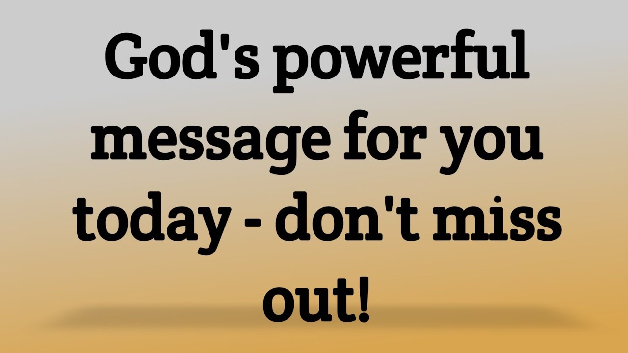 God's powerful message for you today - don't miss out!😱//God message ...