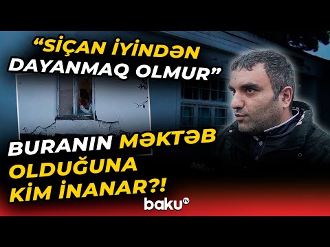 Biabırçı vəziyyətdəki məktəbdən şok görüntülər | \