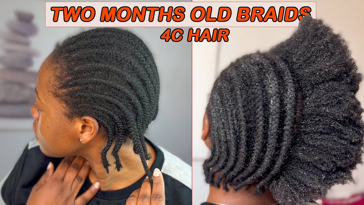 How I Safely Take Out My 2 Months Old 4C Cornrows | No Hair Breakage ...