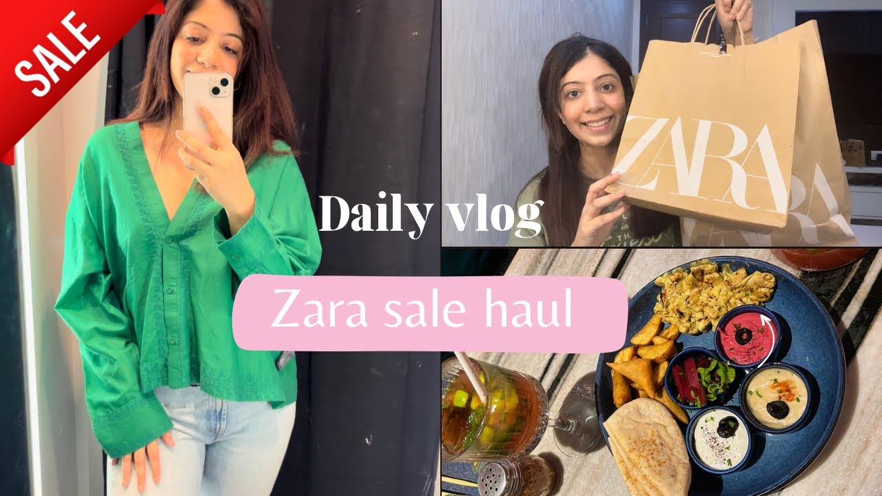 Daily vlog - shopping at zara + Lunch | Zara sale haul |Try on haul Zara | Zara sale 2023 # ...