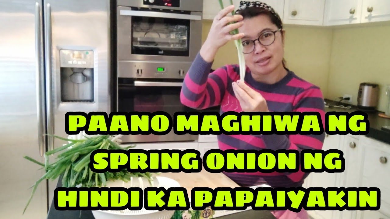 Paano maghiwa ng Spring Onion ng Hindi ka papaiyakin/ DaBarkads Channel ...