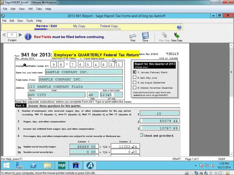 Sage 300 - How to Print Quarterly Reports in Payroll (formerly Accpac ...