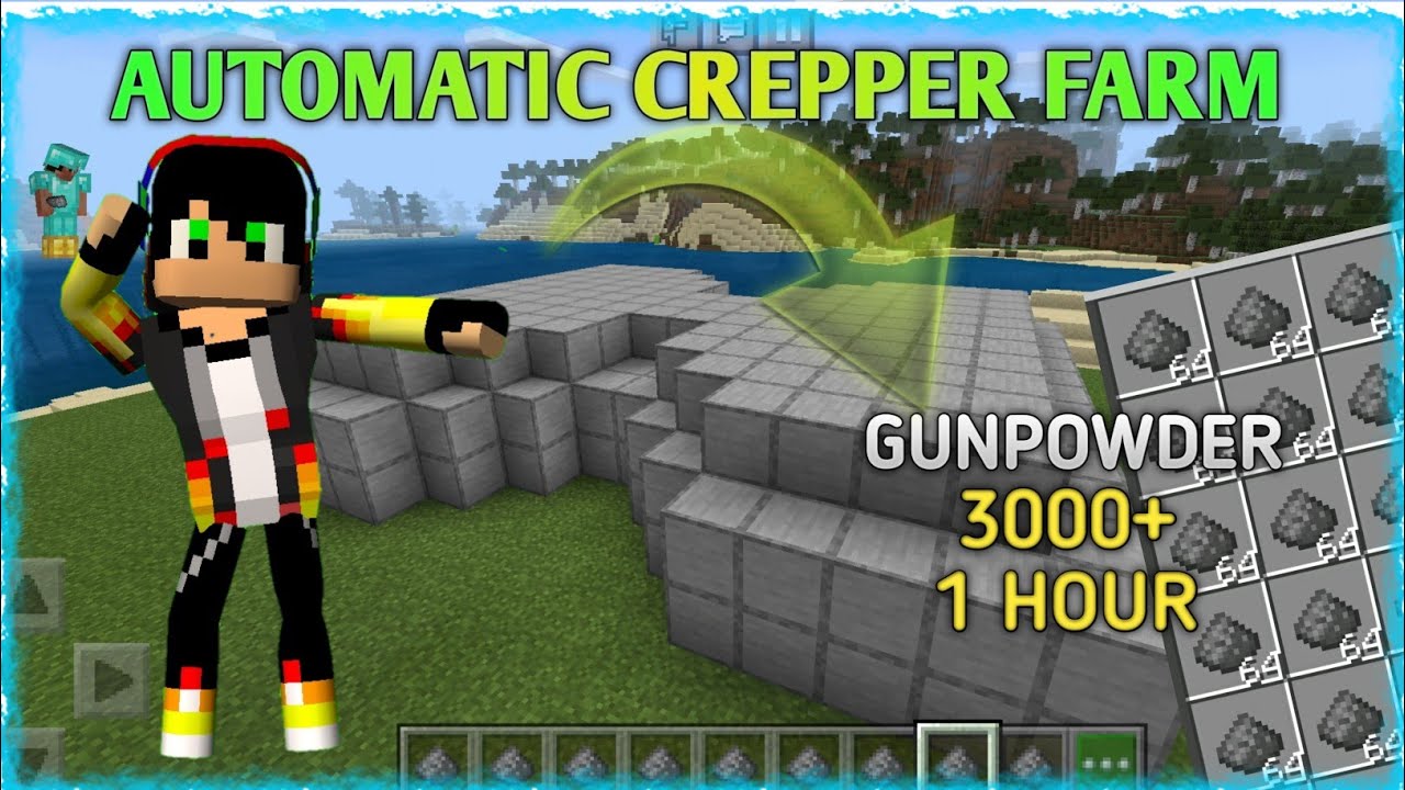 EASY 1.17 AUTOMATIC CREPPER FARM TUTORIAL MINECRAFT BEDROCK (PS4/Xbox ...