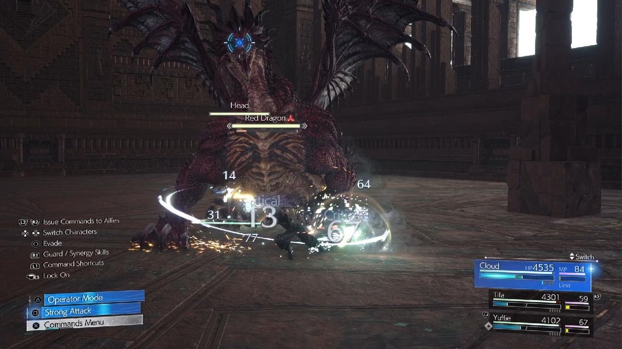 FF7 Rebirth Temple of Ancients Dragon Boss - YouTube