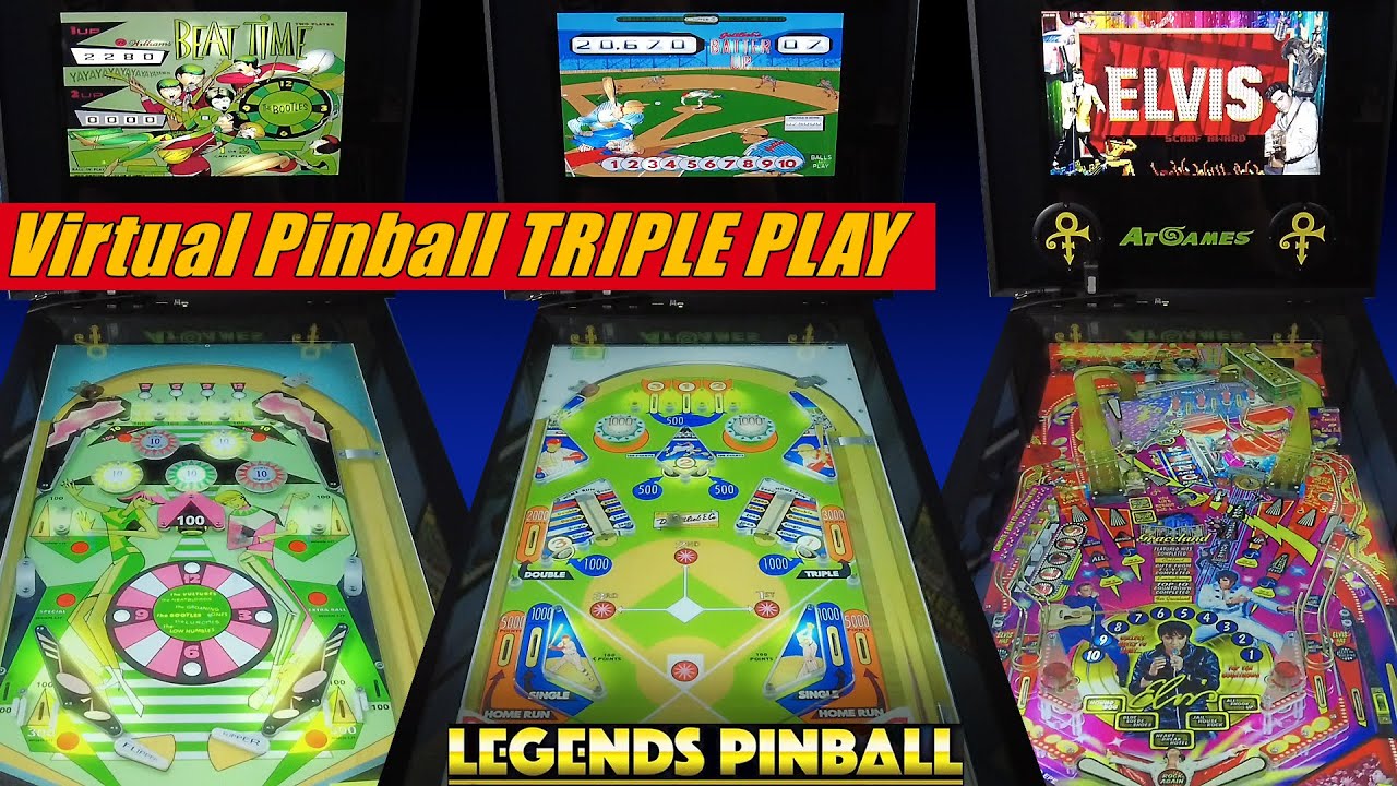 Virtual Pinball Triple Play - Beat Time, Batter Up, Elvis - YouTube
