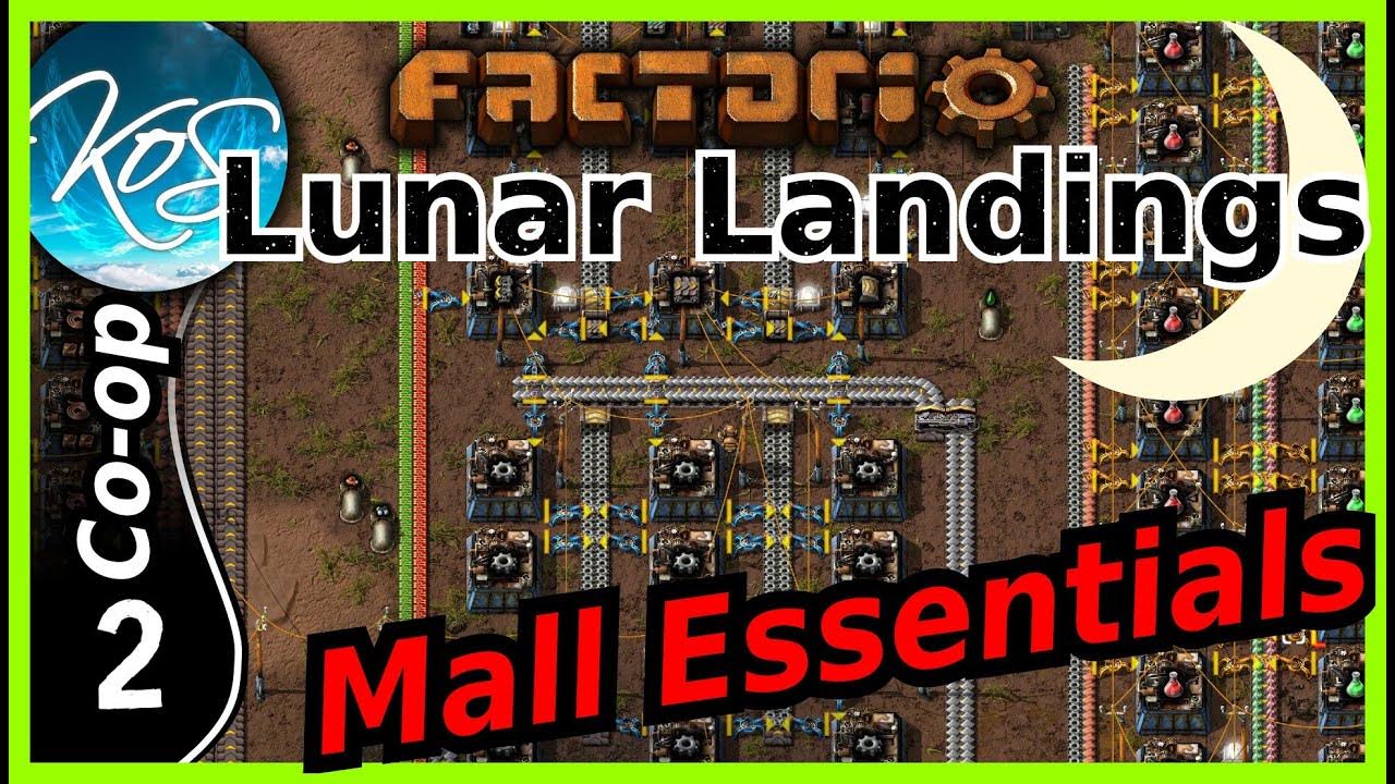 Factorio Lunar Landings 2 MAKING BELTS & MALLS - Coop with Mathias the Hilarious! NEW Conversion ...
