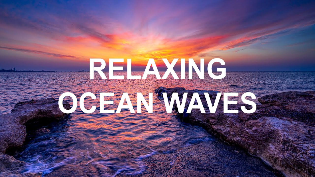 Beach waves at Sunset - Relaxing ocean waves - White noise - Relaxing ...