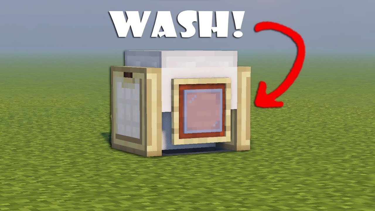 CARA MUDAH MEMBUAT MESIN CUCI BERFUNGSI DI MINECRAFT!!! - YouTube
