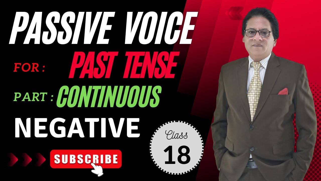 Passive Voice for PAST CONTINUOUS Negative #passivevoice - YouTube