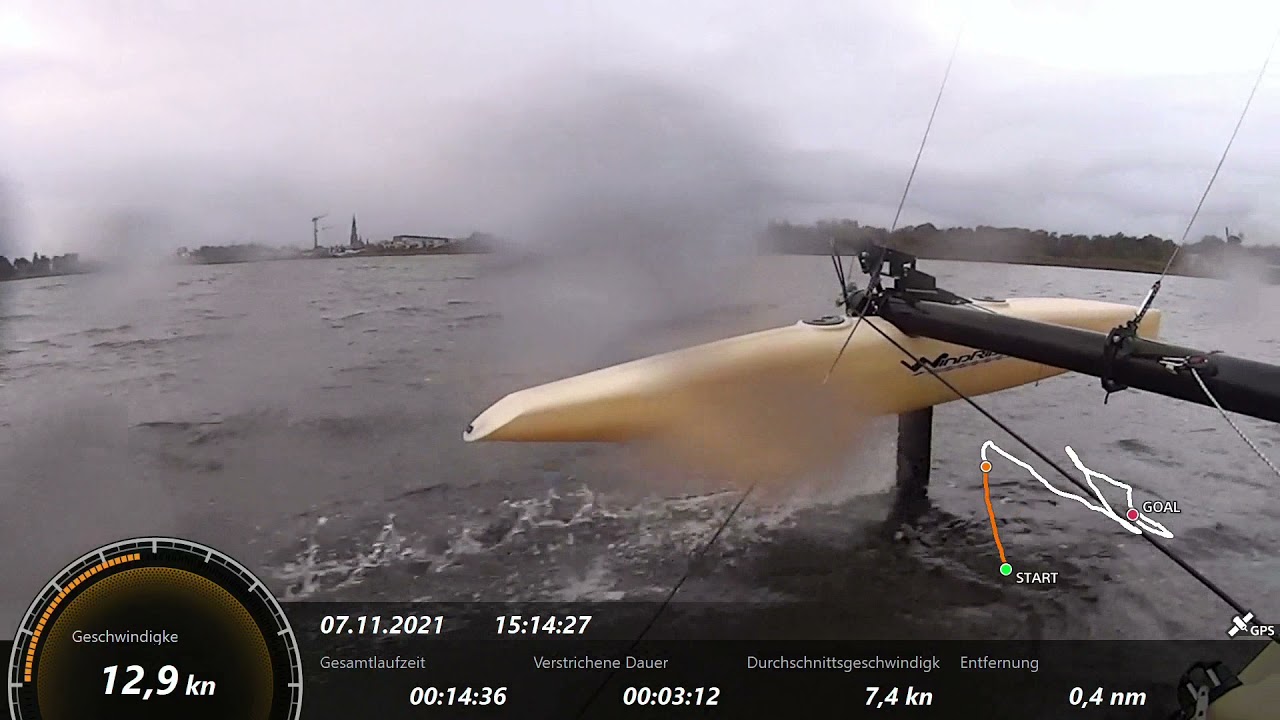 Windrider Rave Hydrofoil sailing - YouTube