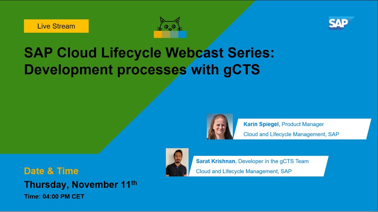 SAP CLM Webcast Series: Development processes with gCTS - YouTube