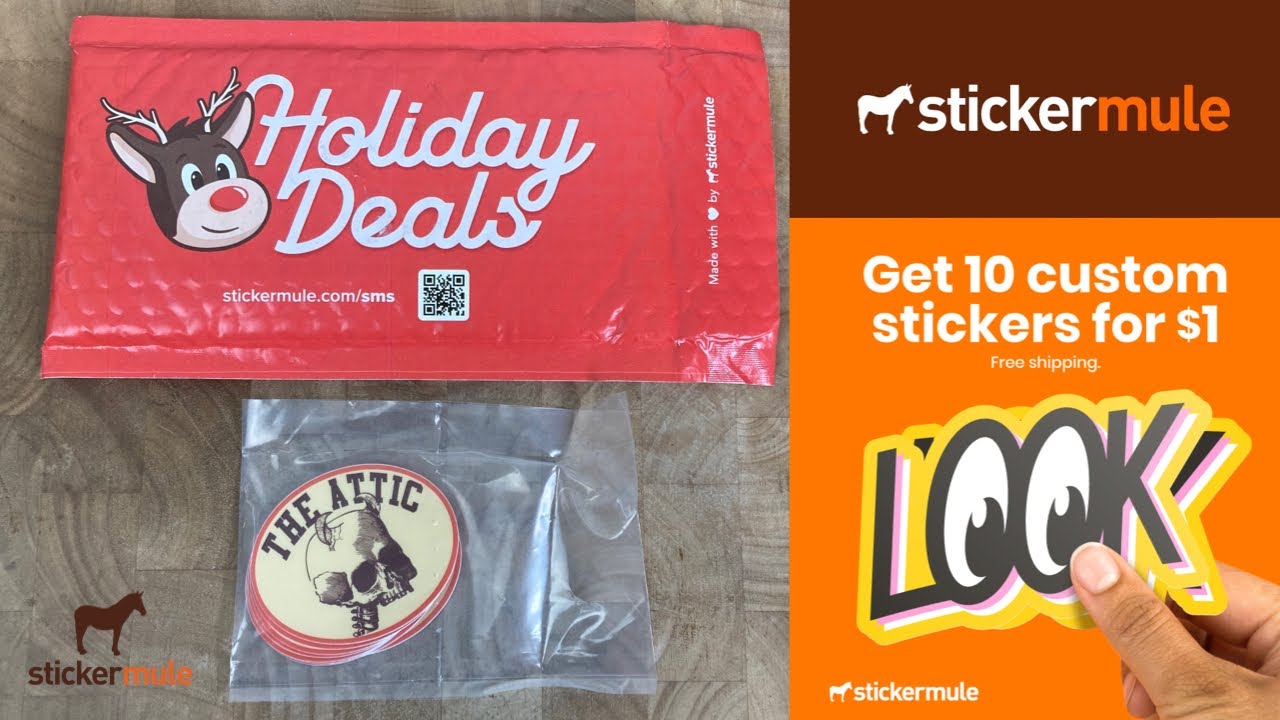 Sticker Mule Custom Die Cut Stickers Unboxing/Review - YouTube