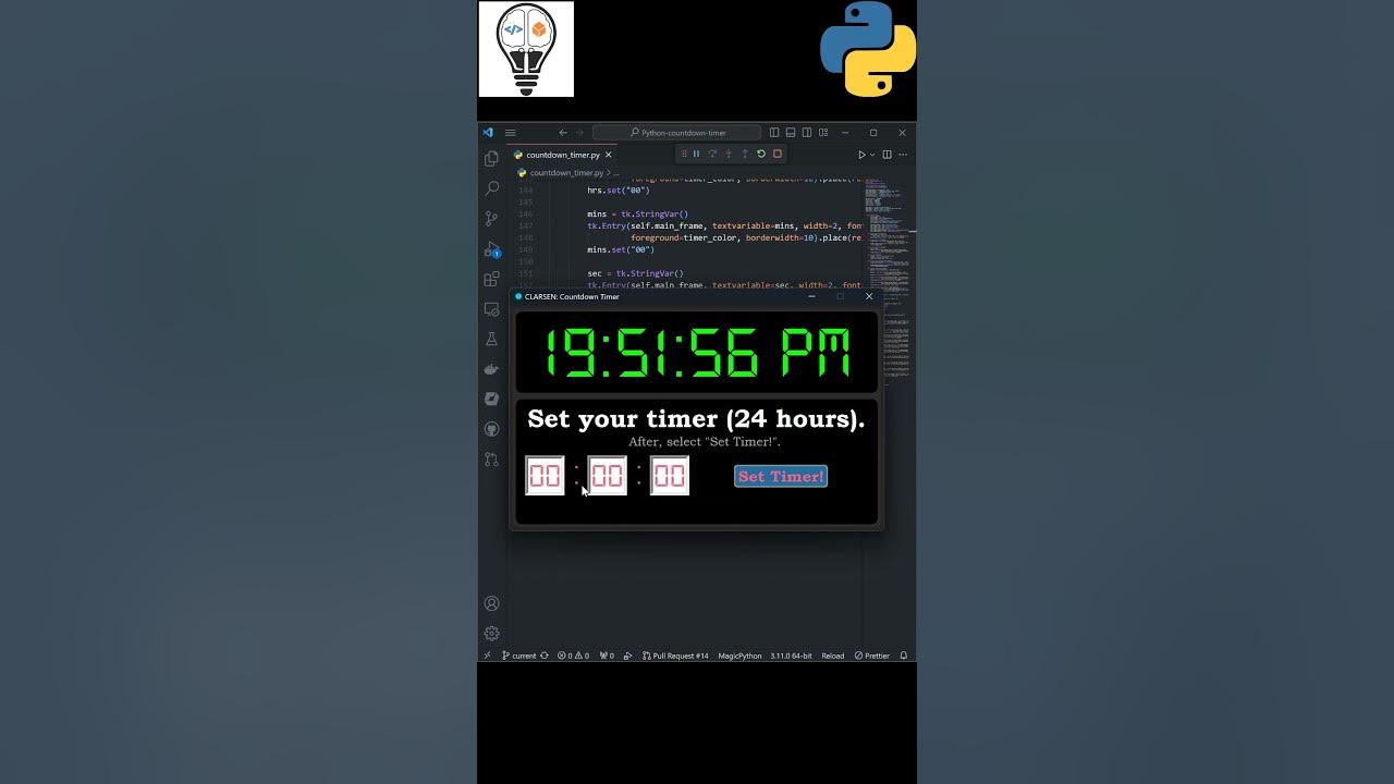 Python Countdown Timer Python Pythoncountdown Pythontimer Pythoncountdowntimer