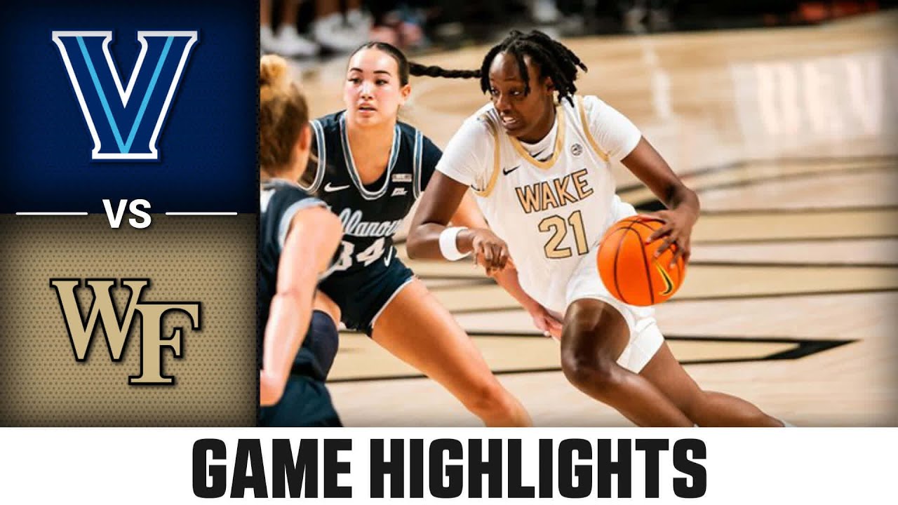 Villanova vs. Wake Forest Game Highlights | 2023-24 ACC Women's ...
