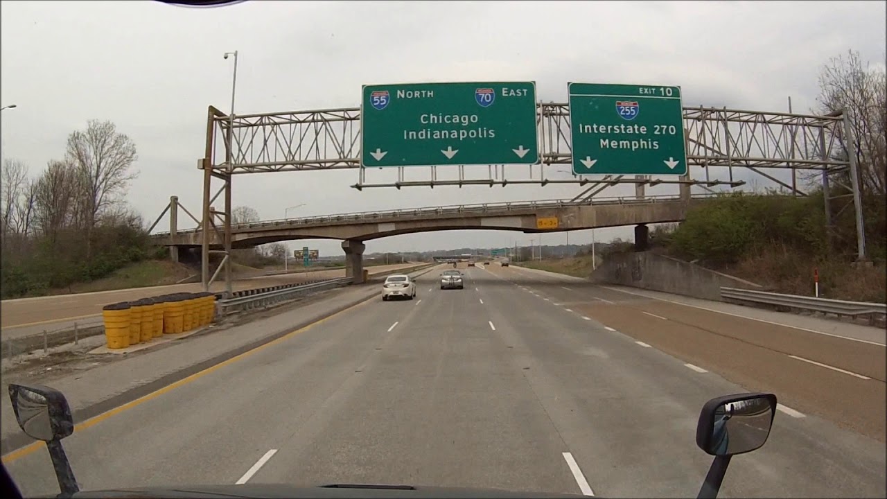 Interstate 55 - I-44/I-55/I-64 Interchange to I-55 IL Exit 23 - YouTube