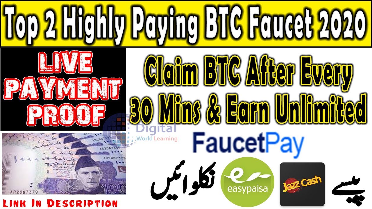Top 2 Best Highest Paying BTC faucet Sites 2020 | Claim BTC After Every ...