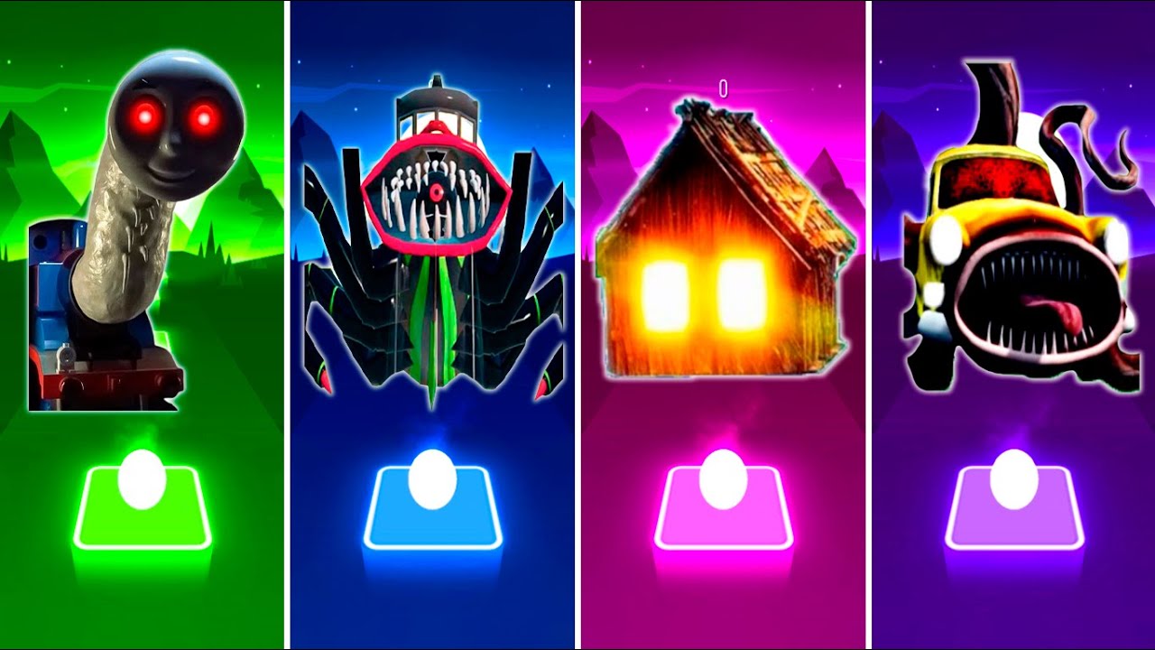 Train Thomas Eater vs Boat Eater vs House Head vs Spider Car - YouTube