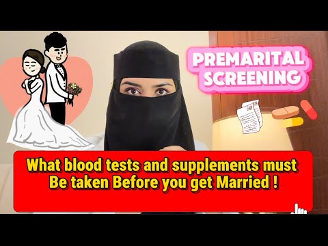What blood tests and Supplements must be taken before you get married ...