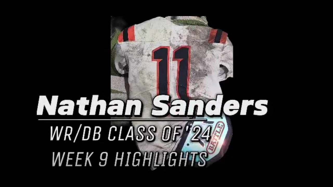 Nathan Sanders Week 9 Highlights 2023 Flushing Varsity Football - YouTube