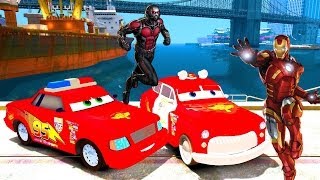 Disney cars For Kids Sheriff McQueen & Axle Accelerator Ironman & Ant ...